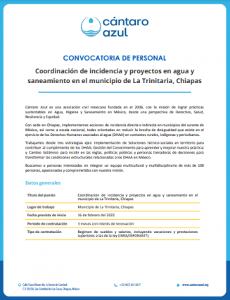Convocatoria_de_cantaro_azul_coordinacion_de_incidencia_y_proyectos_en_agua_y_saneamiento_en_el ...