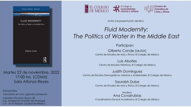 Presentación del libro "Fluid Modernity: The Politics of Water in the ...