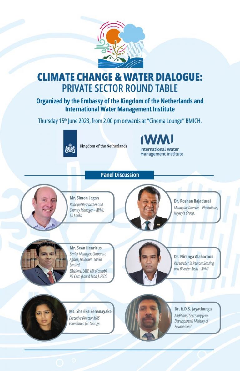 Diálogo sobre el cambio climático y el agua: mesa redonda del sector ...